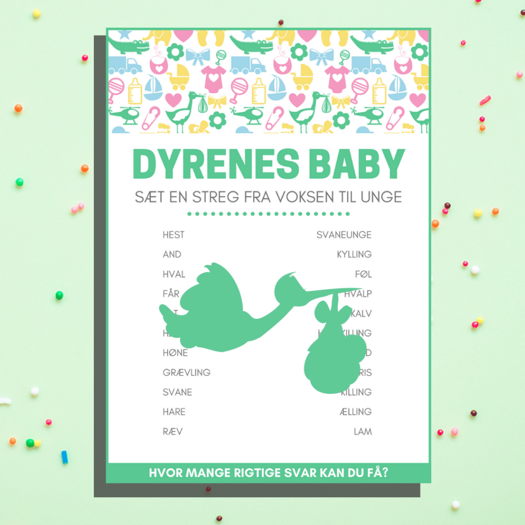 7 sjove spil til babyshower - Lou Noire