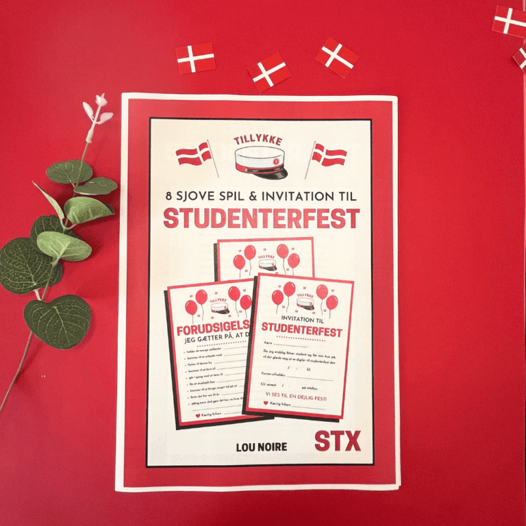 8 sjove spil og invitation til studenterfest - stx - Lou Noire