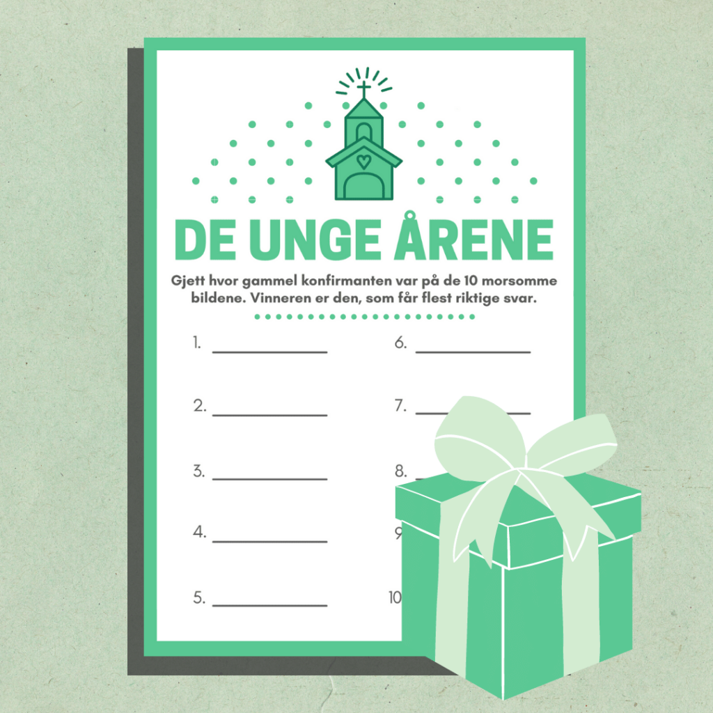 Norsk - 8 morsomme spill og leker til konfirmasjon - grønn - Lou Noire