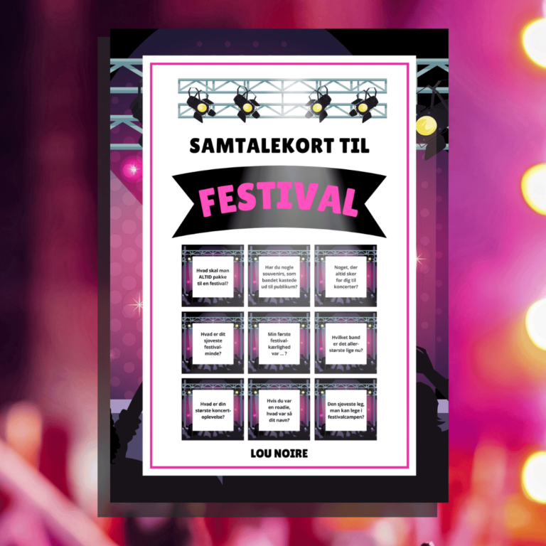 Samtalekort til festival - Lou Noire